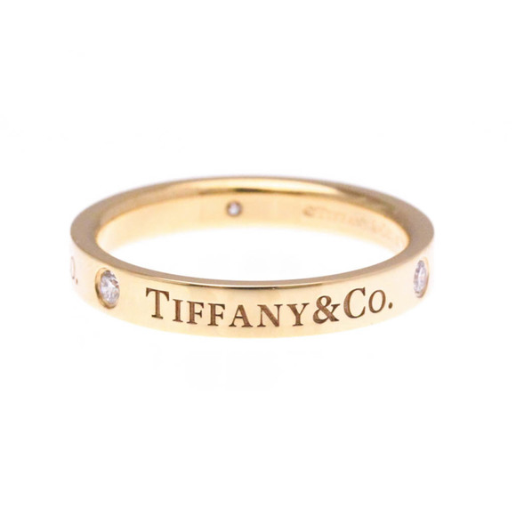 Tiffany & Co. | Jewelry | Tiffany Flat Band Ring With 3 Diamonds Pink ...